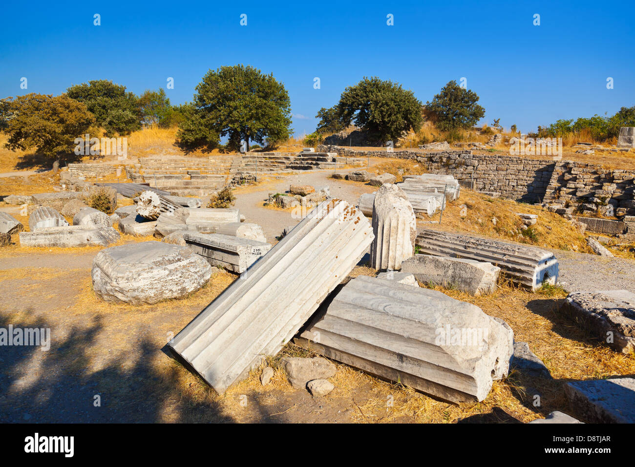 Ancient ruins in Troy Turkey Stock Photo - Alamy