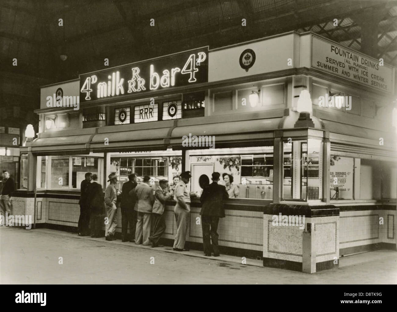 Central Station milk bar, 1946 Stock Photo - Alamy