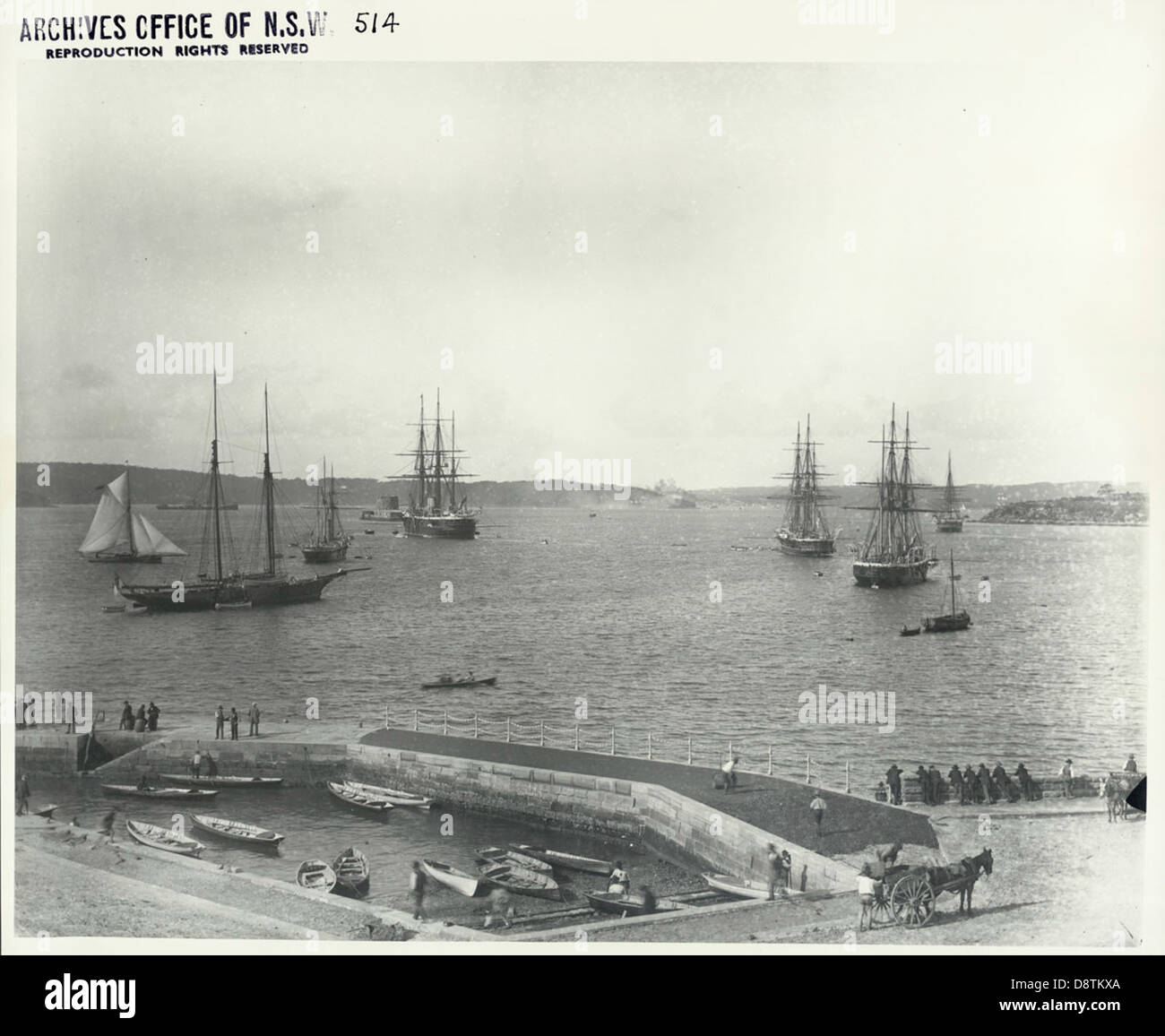 This historical black-and-white photograph captures a view of Fort ...