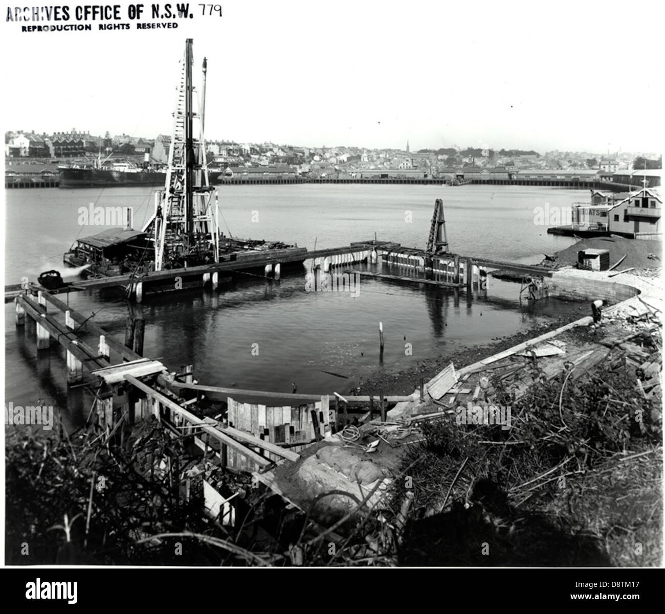 This black-and-white photograph depicts one of the historic baths at ...