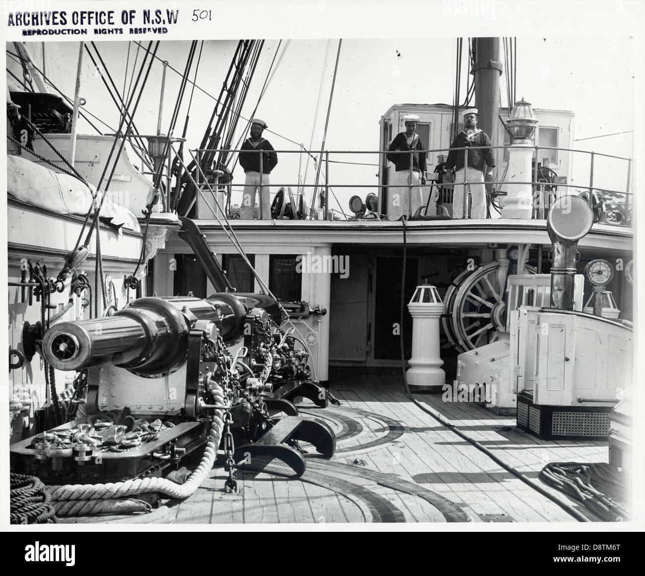 This black-and-white photograph from 1890 features an HMS Frigate armed ...