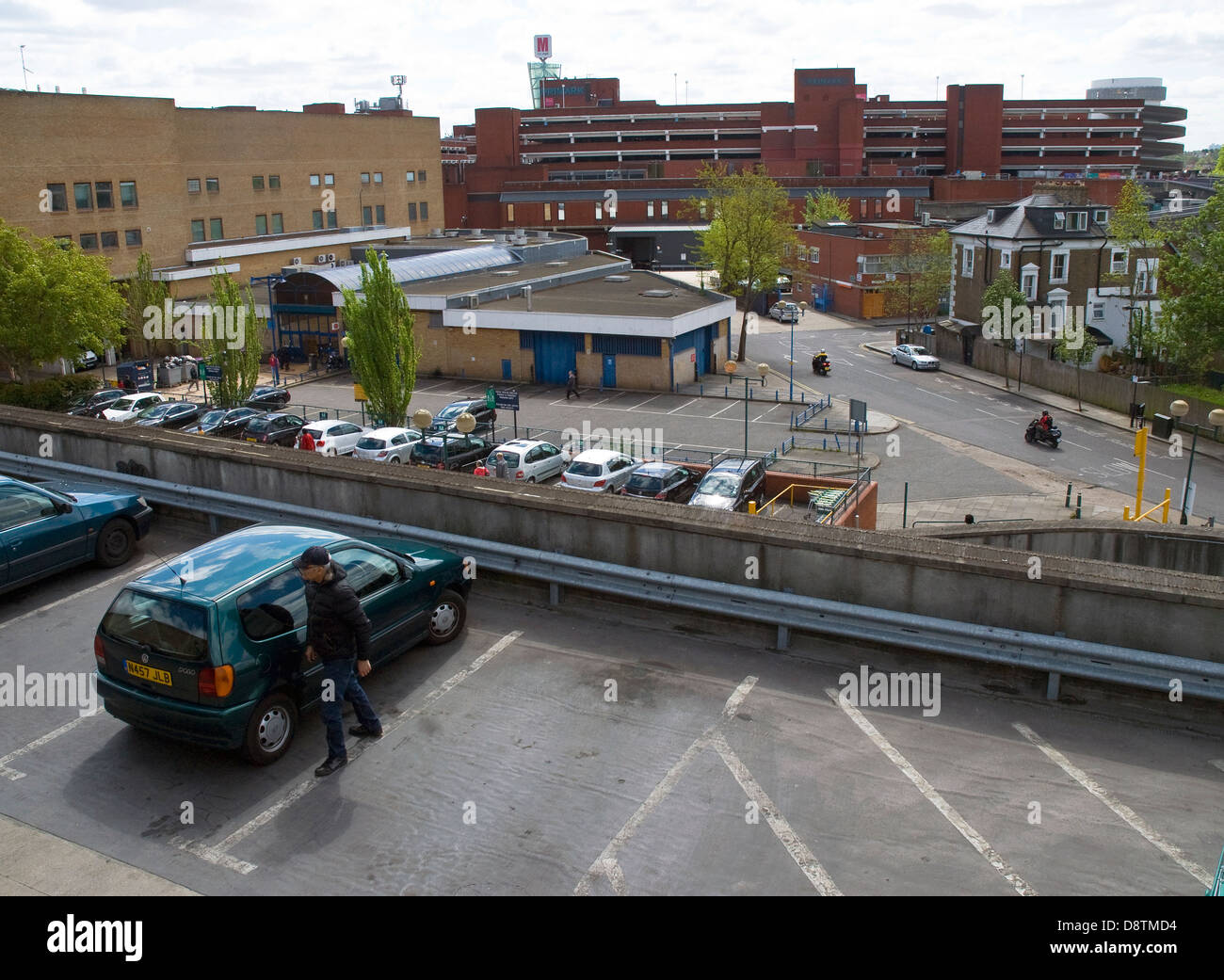The view from a high rise car park overlooking Wood Green Shopping City ...