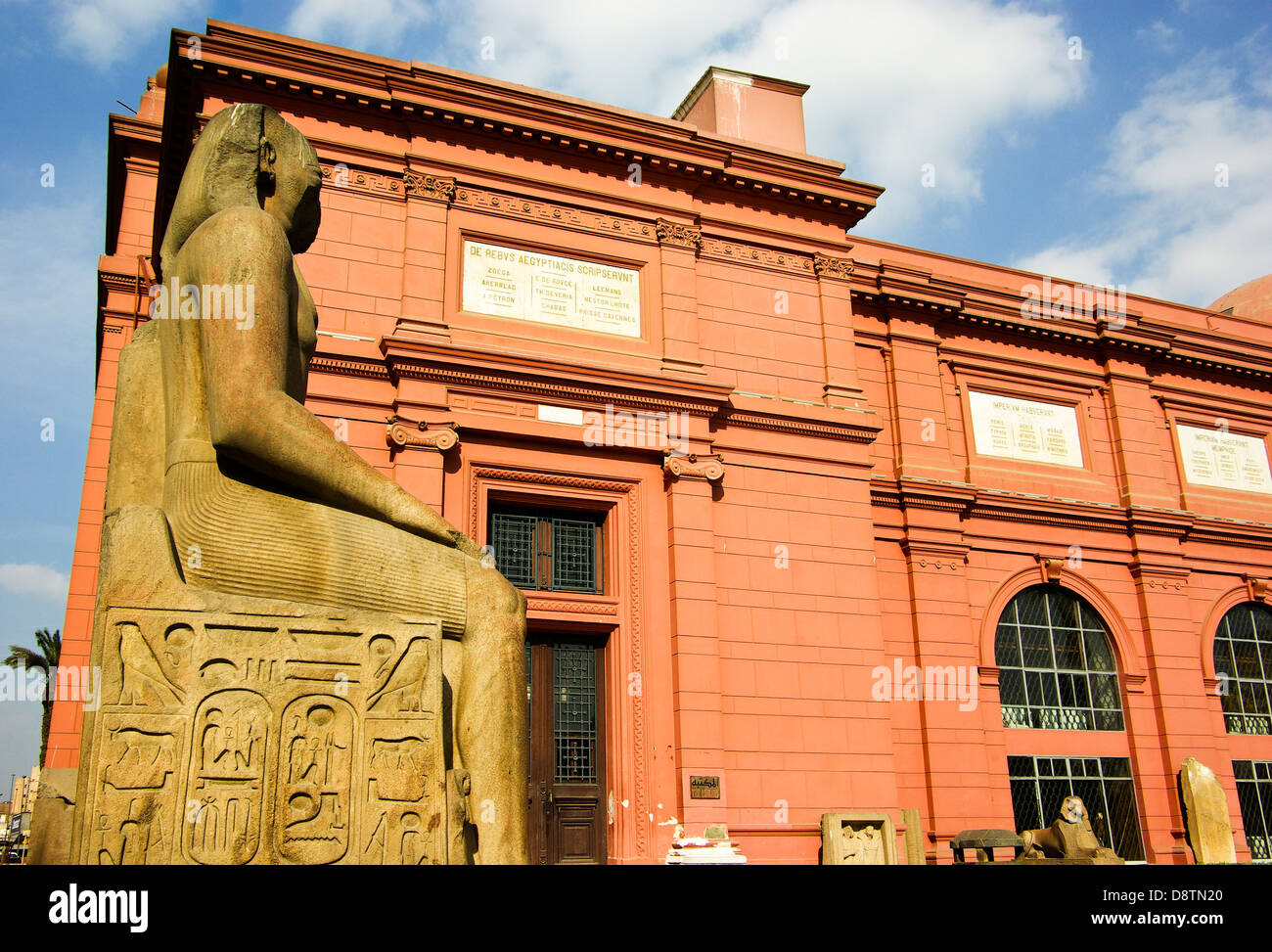 Pharaoh statue at the entrance to the Museum of Egyptian Antiquities ...
