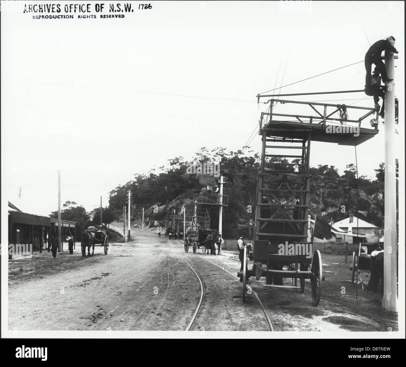 Overhead tram wires hi-res stock photography and images - Alamy