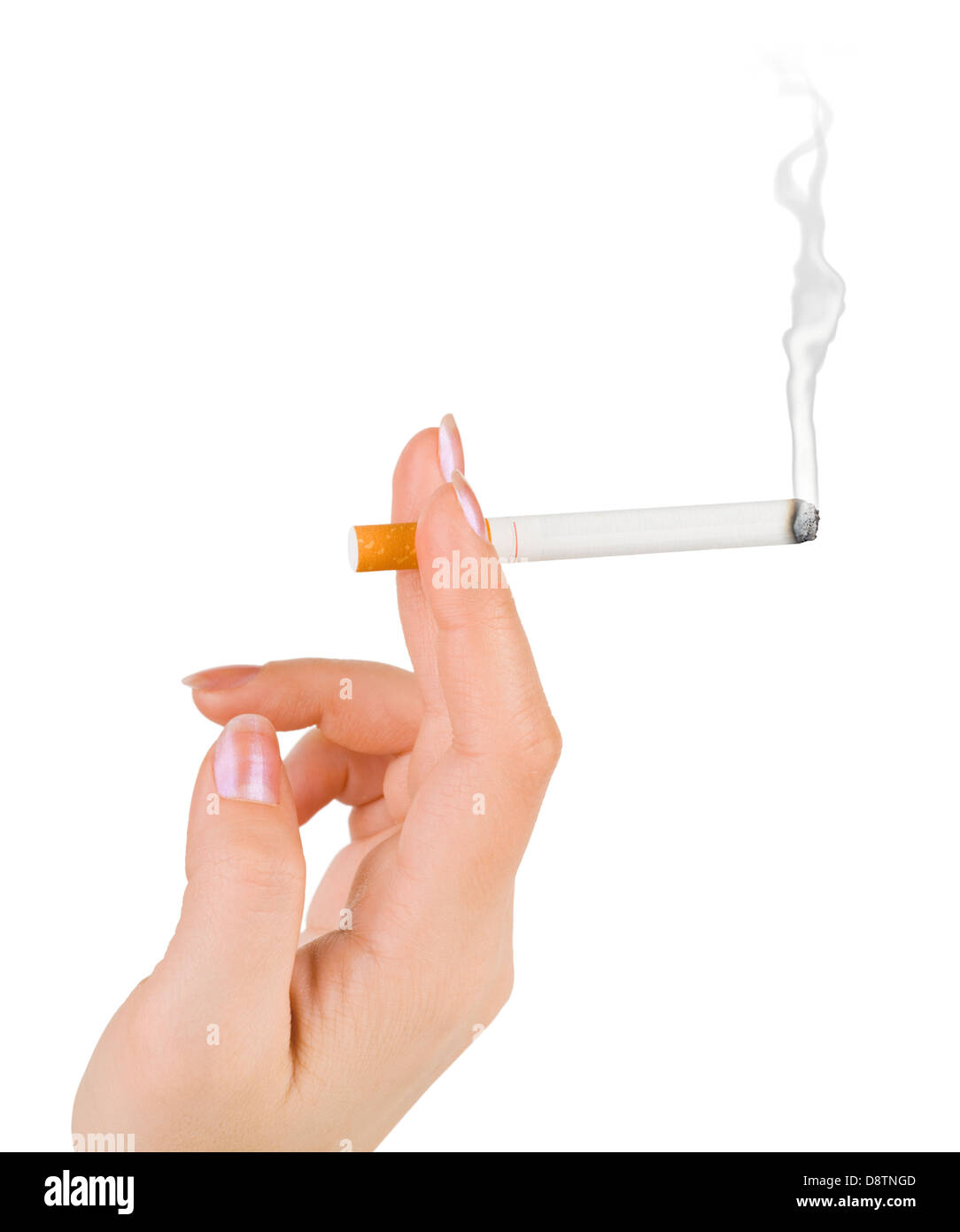 Hand with cigarette Stock Photo - Alamy