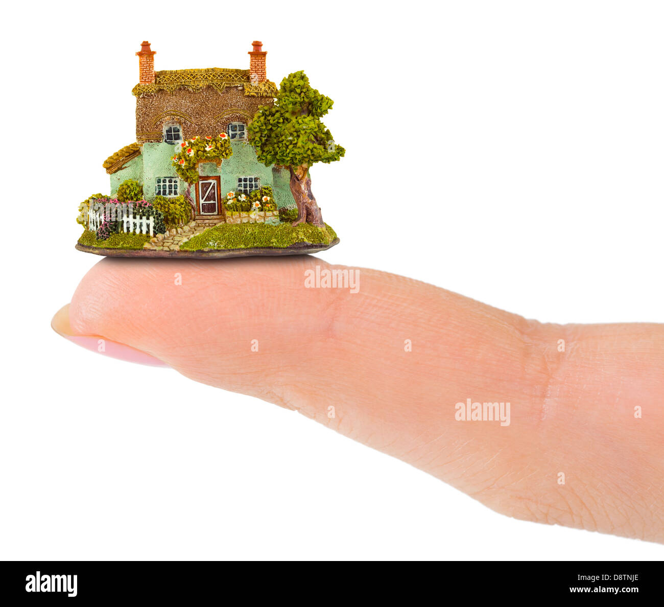 Finger and house Stock Photo - Alamy
