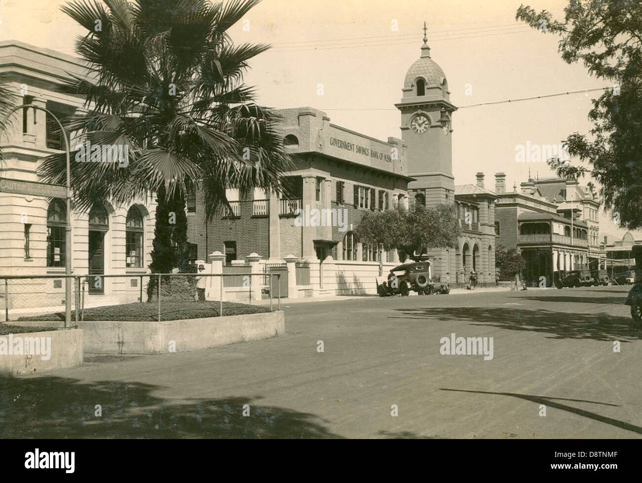This black-and-white photograph captures Macquarie Street in Dubbo, New ...