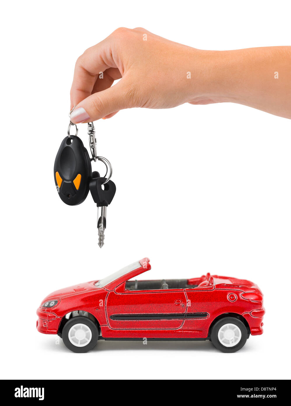 Hand with keys and car Stock Photo - Alamy