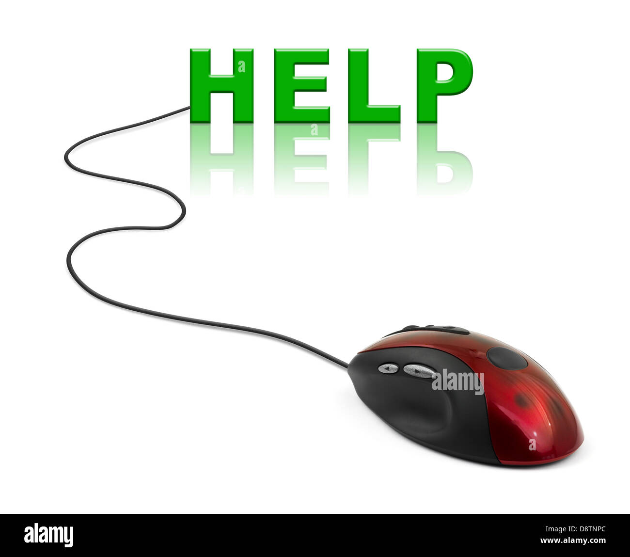 Computer mouse and word Help Stock Photo - Alamy