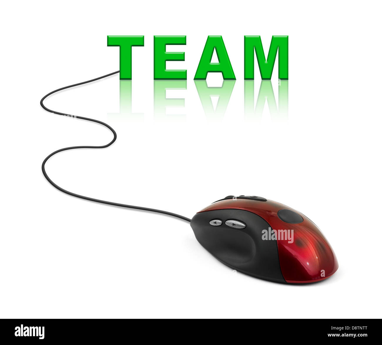 Computer mouse and word Team Stock Photo - Alamy