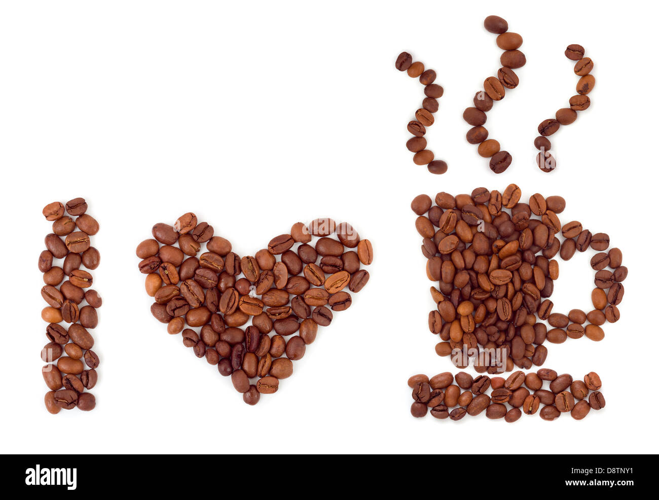 Heart made of coffee Stock Photo - Alamy
