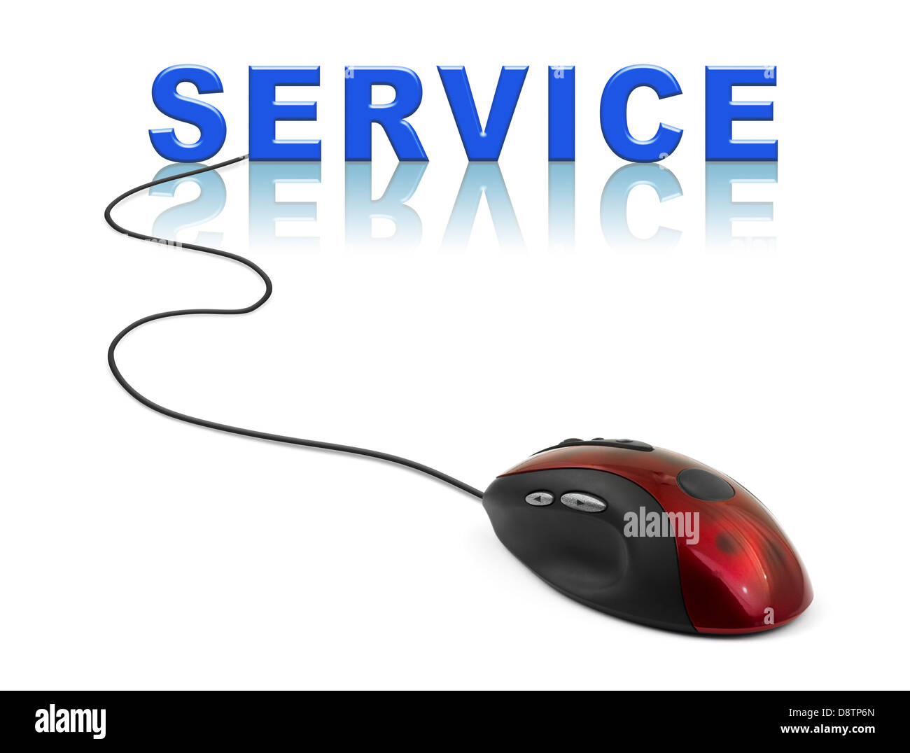 Computer mouse and word Service Stock Photo - Alamy