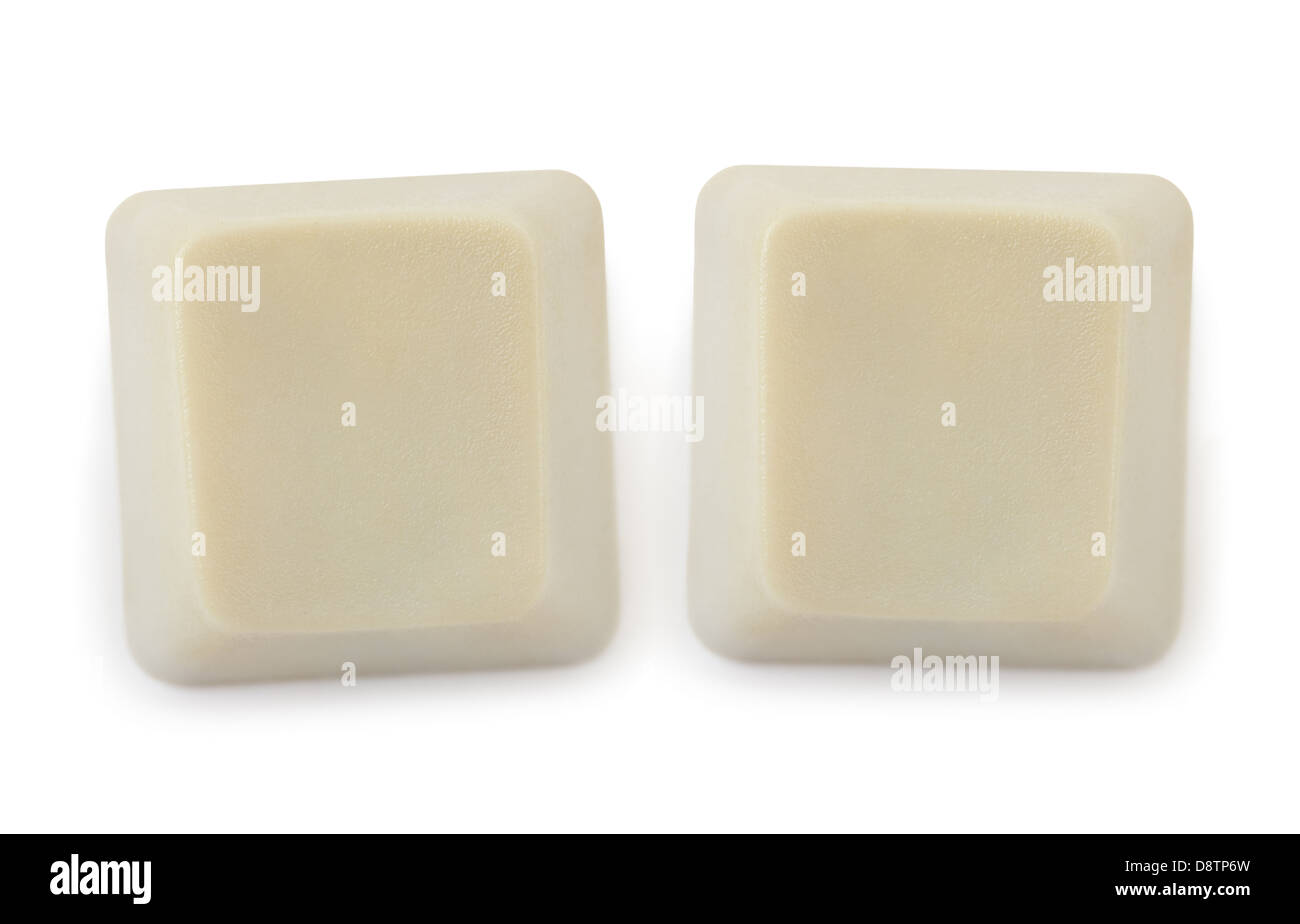 Two blank computer buttons Stock Photo - Alamy