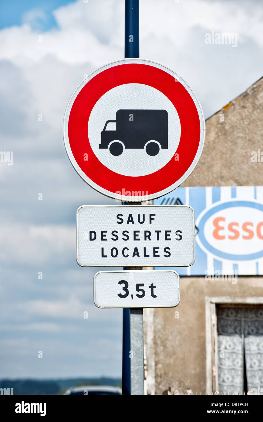 Roadsign french road sign hi-res stock photography and images - Alamy