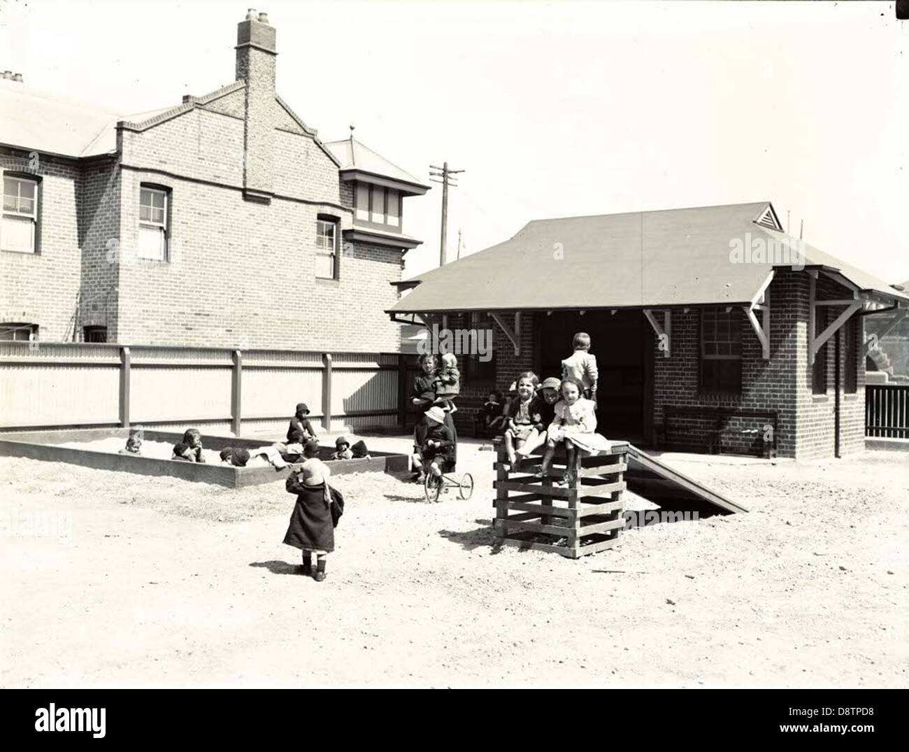 Children playground 1950s hi-res stock photography and images - Alamy