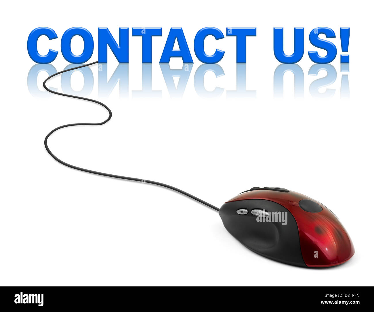 Computer mouse and word contact us Stock Photo - Alamy
