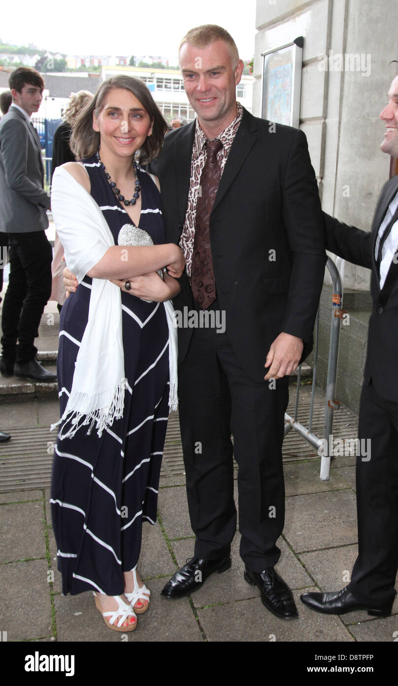 Welsh Actor Julien Lewis Jones arrives at a red carpet event in Swansea ...