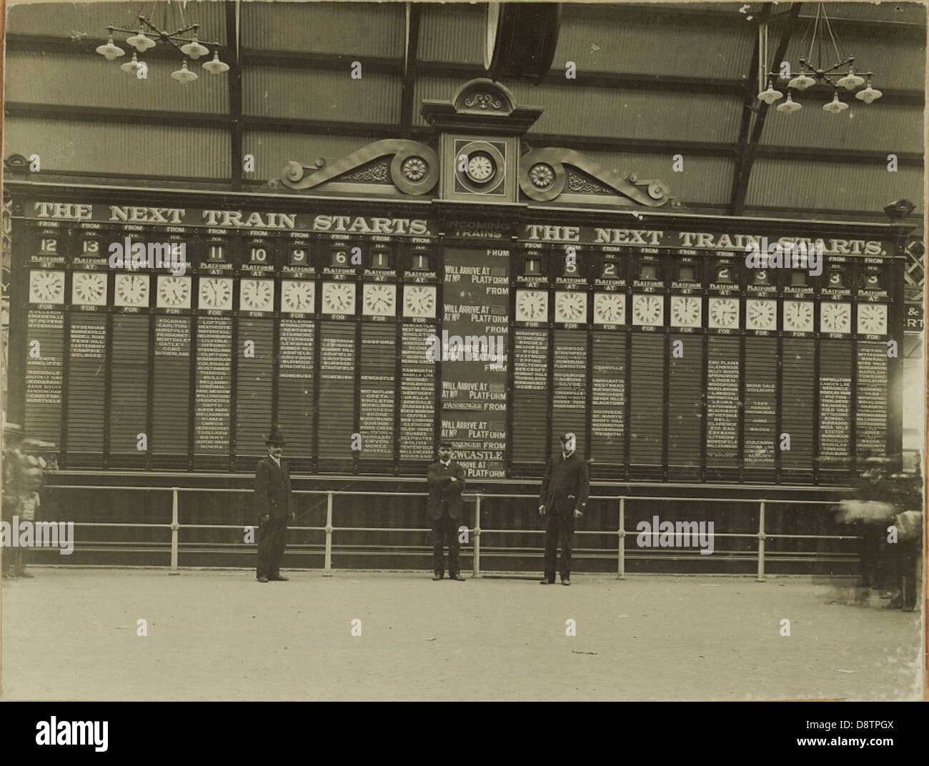 This photograph captures the train departure indicator at Central ...