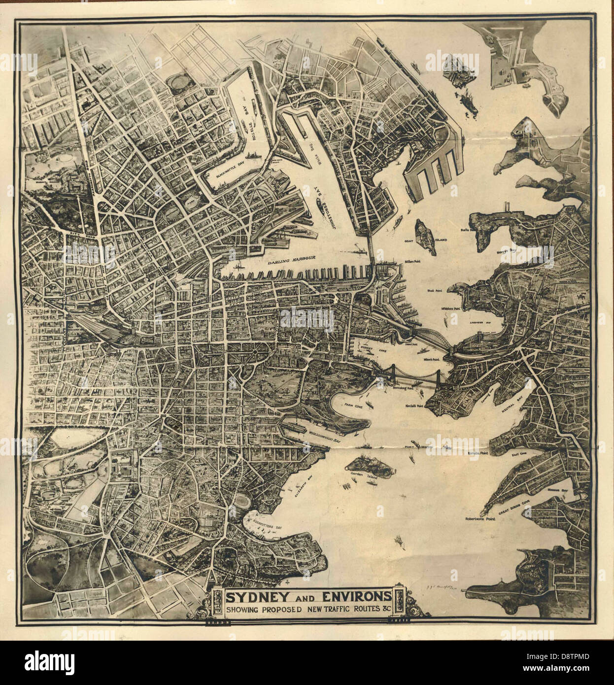 Sydney map hi-res stock photography and images - Alamy