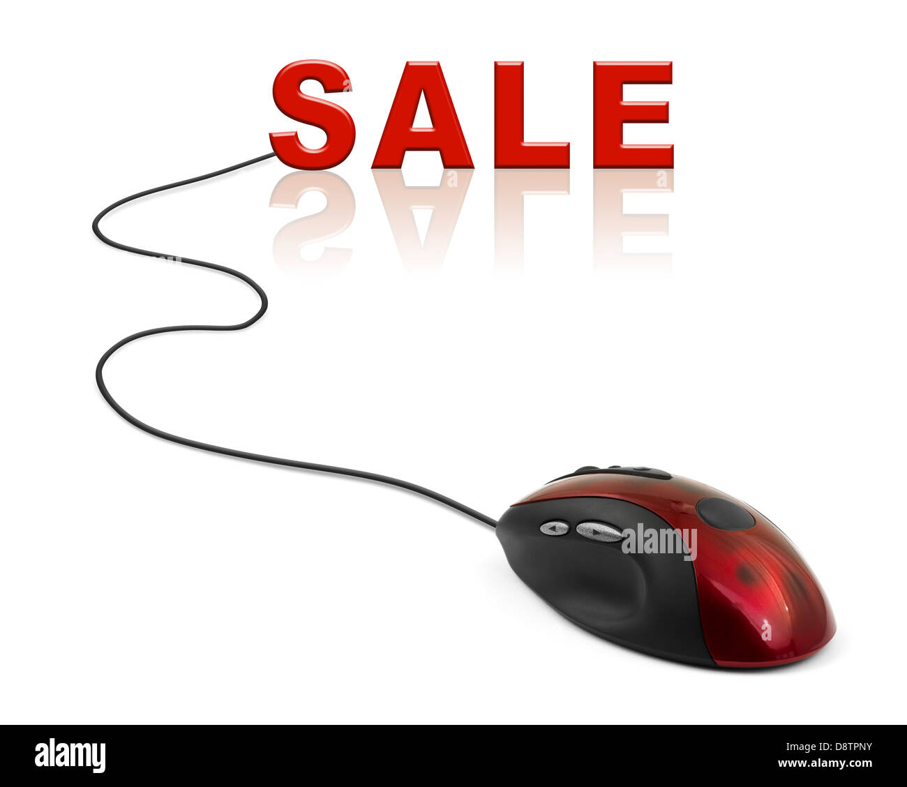 Computer mouse and word Sale Stock Photo - Alamy