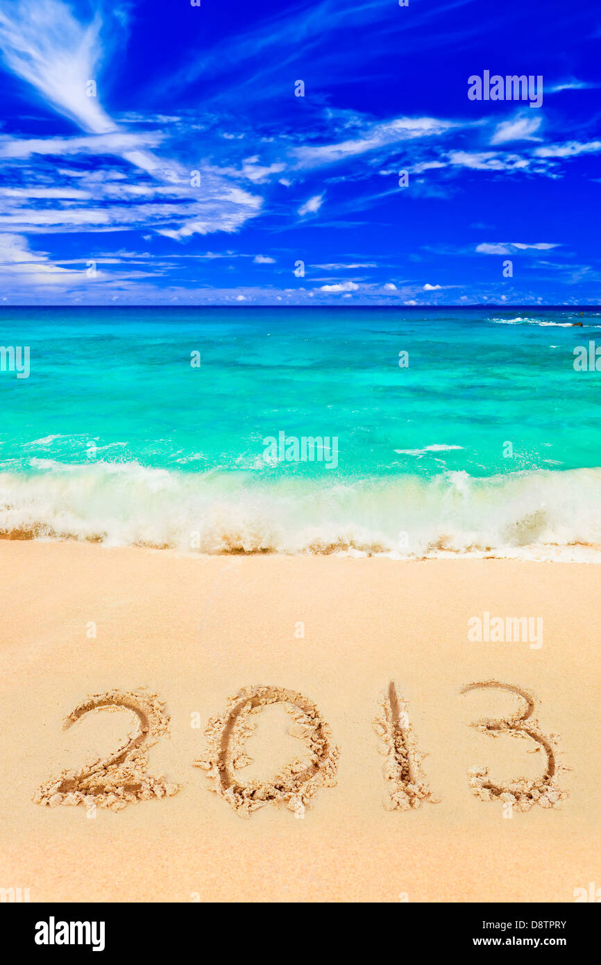 Numbers 2013 on beach Stock Photo - Alamy
