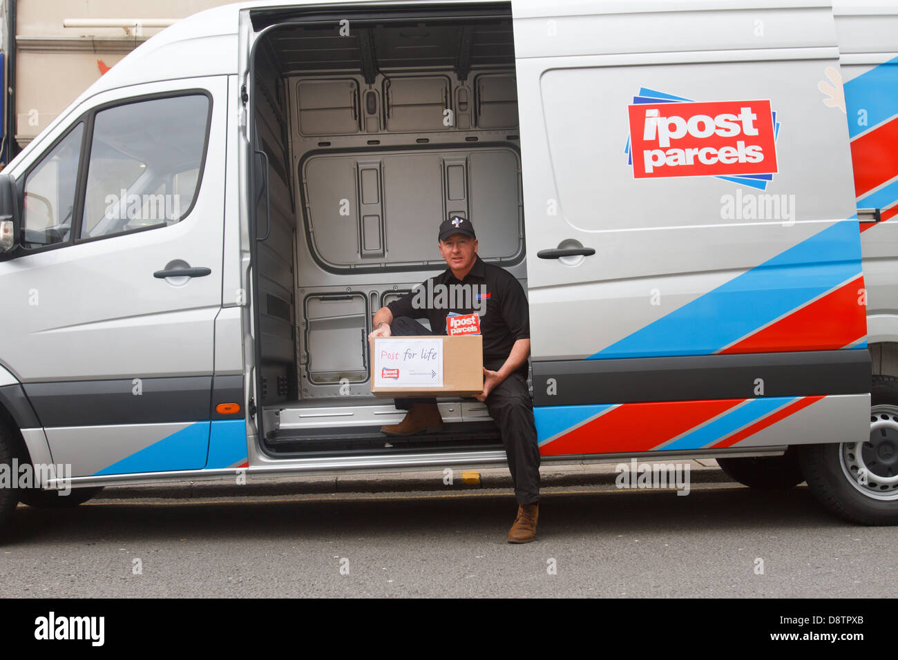 Press shot for the launch of I-Post parcels Stock Photo - Alamy