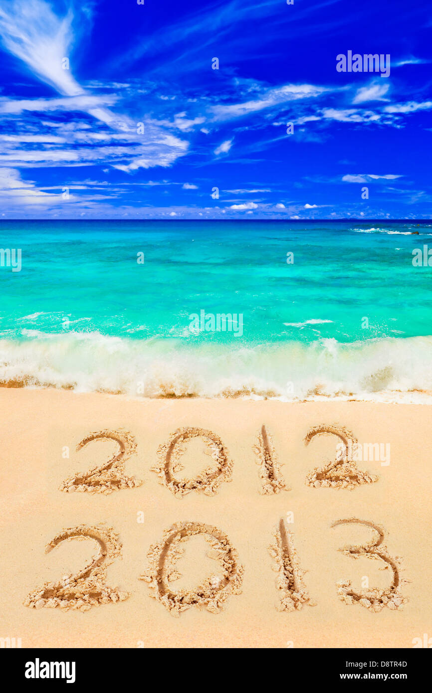 Numbers 2013 on beach Stock Photo - Alamy