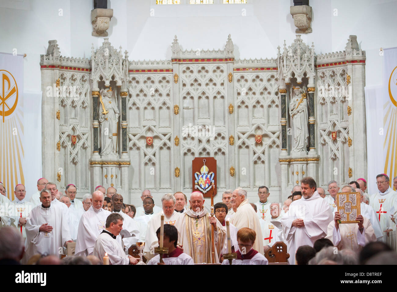 Catholic Mass, St Josephs Cathedral, Swansea, South Wales Stock Photo ...