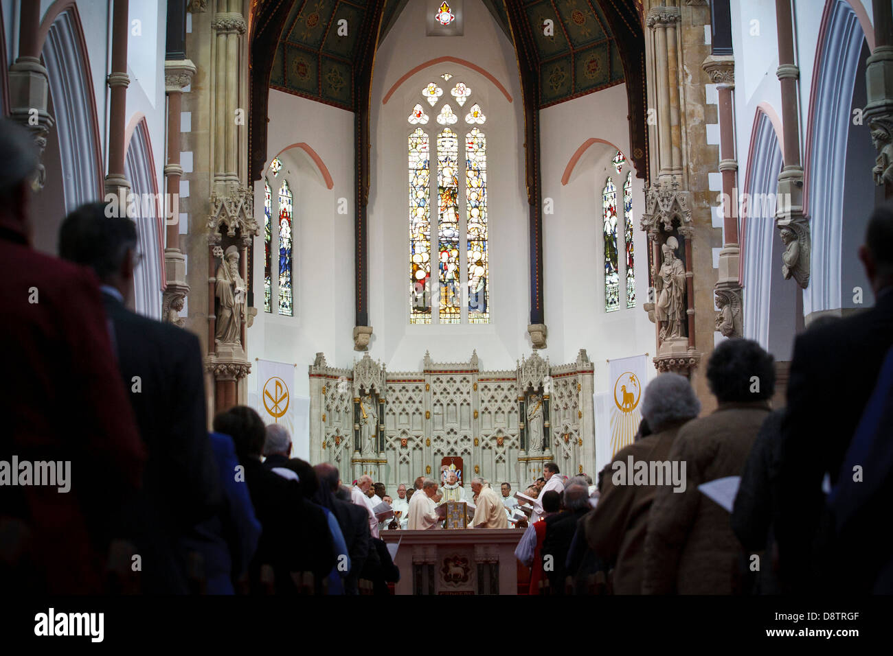 Catholic Mass, St Josephs Cathedral, Swansea, South Wales Stock Photo ...