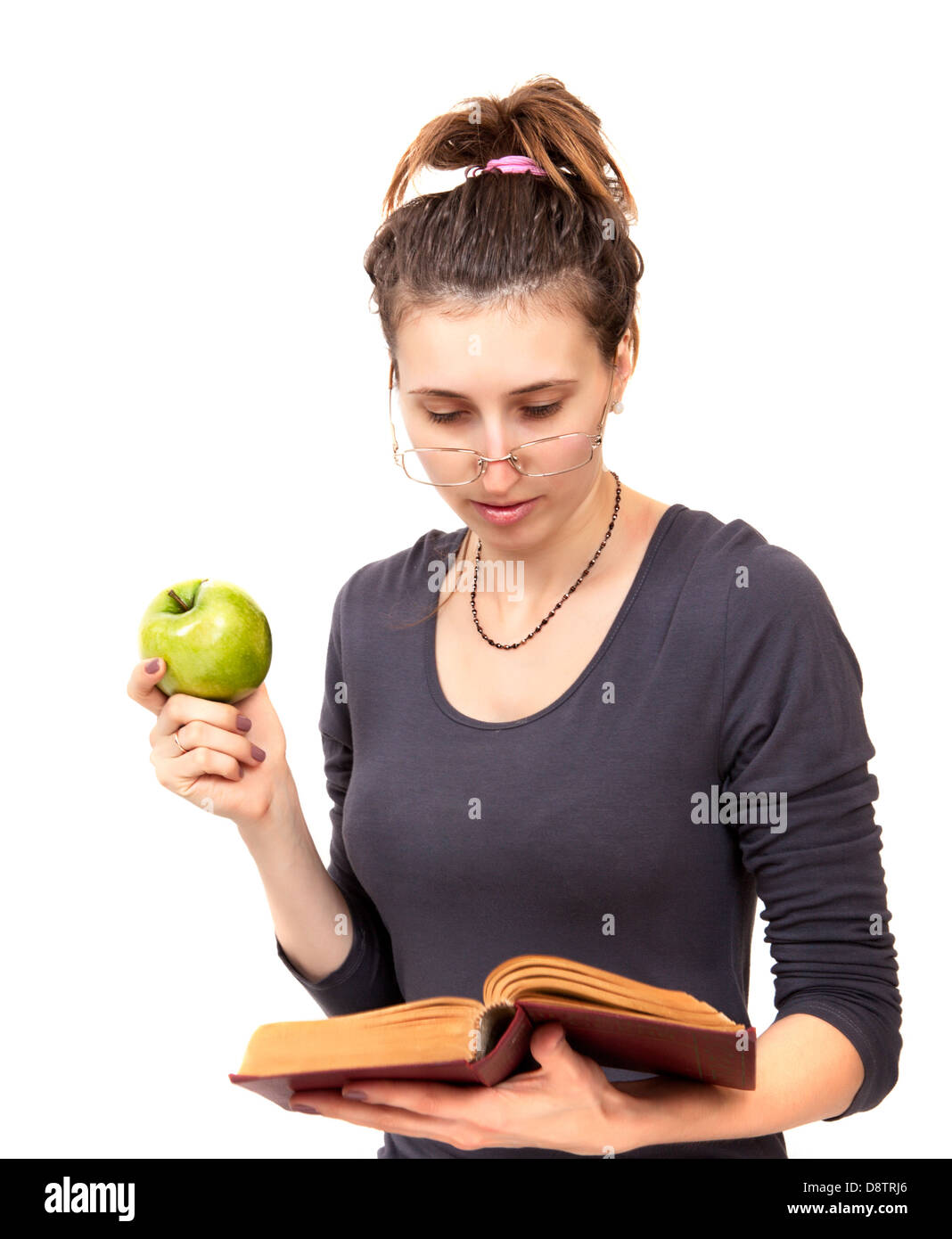 Woman teacher reading book hi-res stock photography and images - Alamy