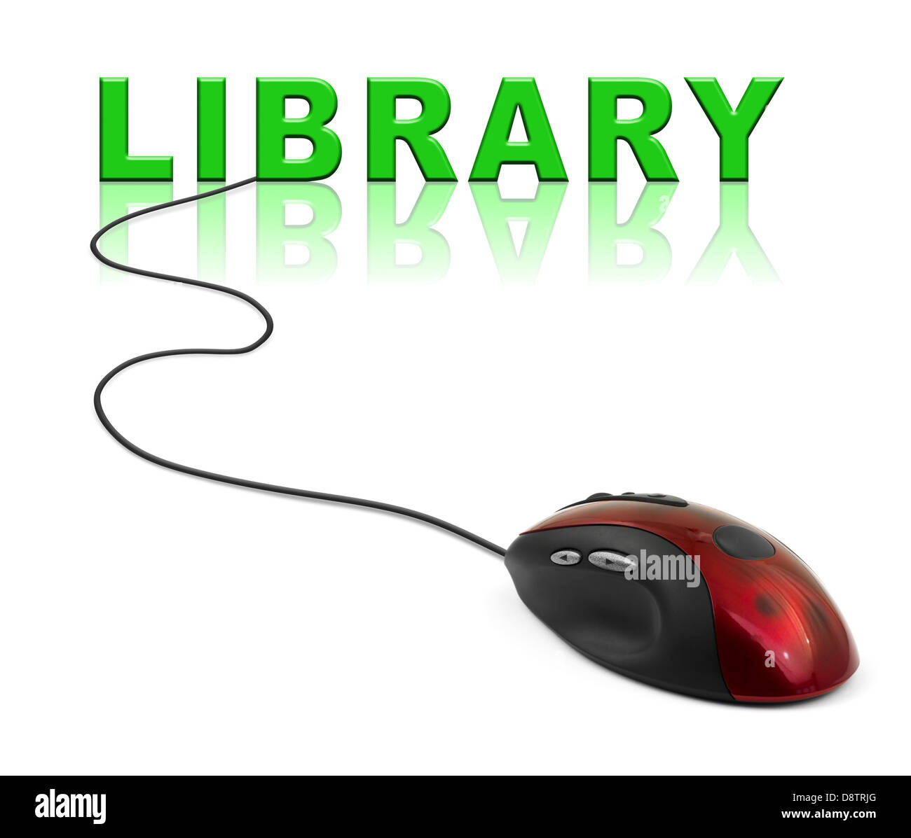 Computer mouse and word Library Stock Photo - Alamy