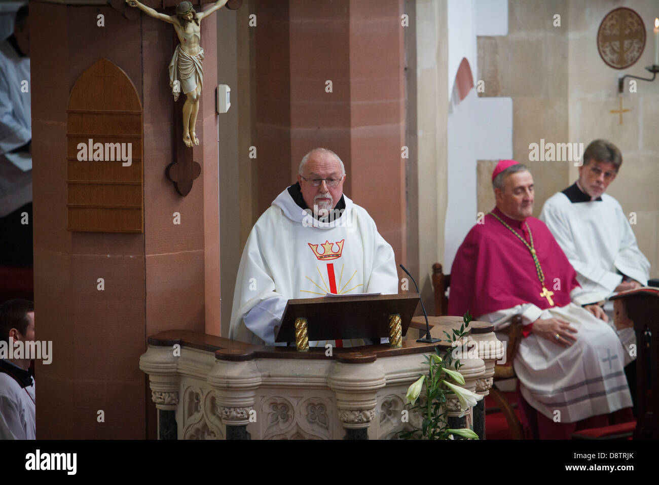 Catholic Mass, St Josephs Cathedral, Swansea, South Wales Stock Photo ...