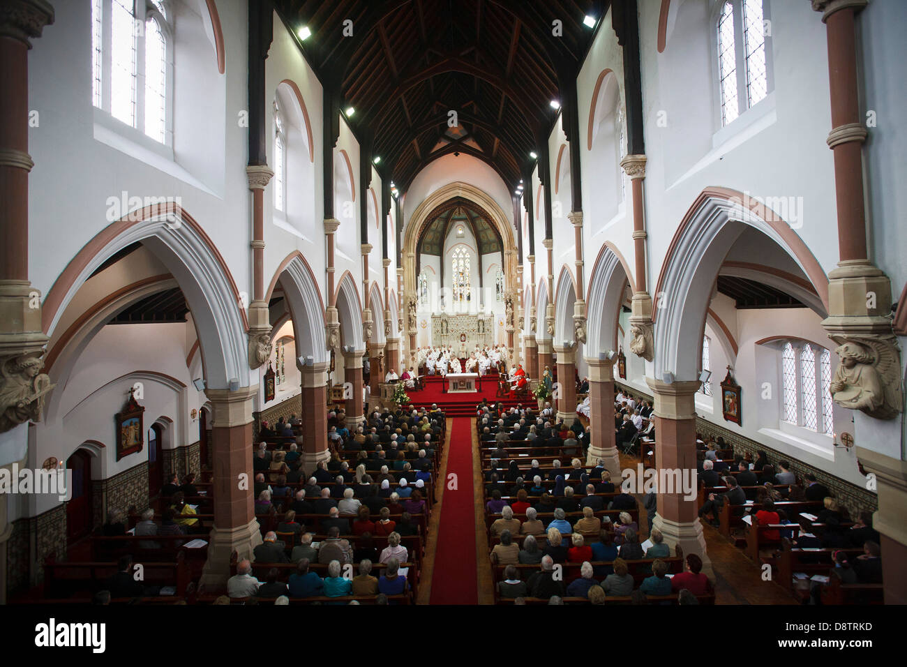 Catholic Mass, St Josephs Cathedral, Swansea, South Wales Stock Photo ...