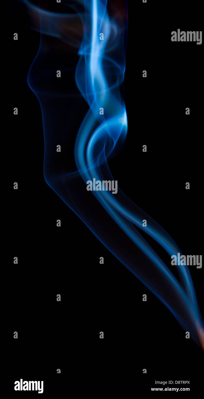 wisp of smoke isolated on black Stock Photo - Alamy