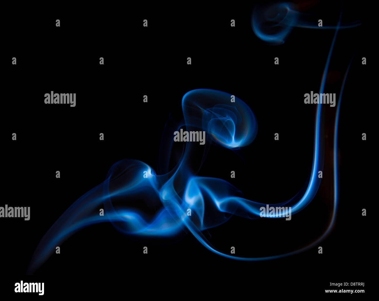 wisp of smoke isolated on black Stock Photo - Alamy