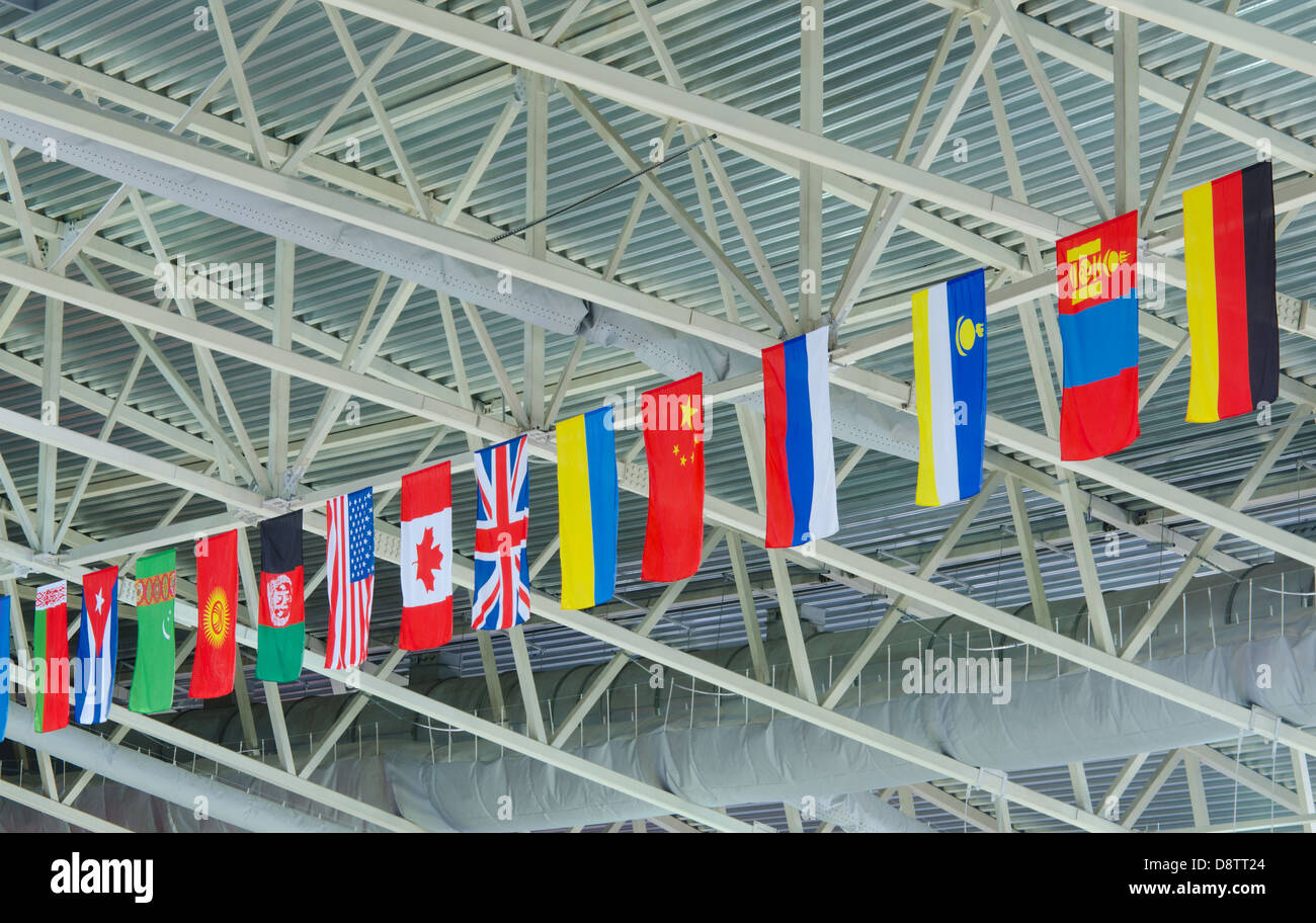 state flags under ceiling Stock Photo - Alamy
