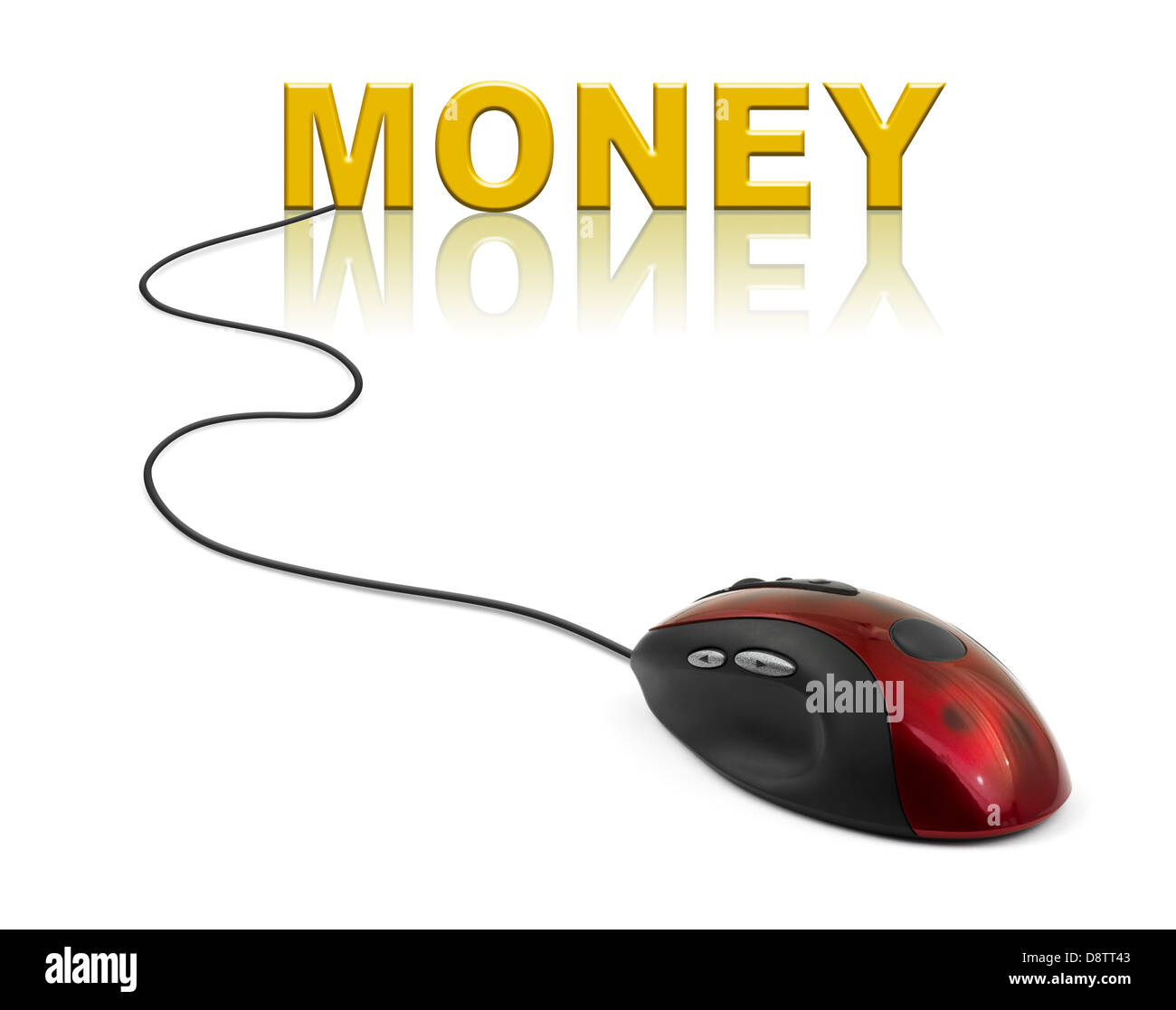 Computer mouse and word Money Stock Photo - Alamy