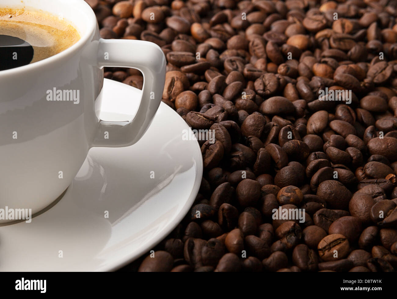 coffee with coffee-beans Stock Photo - Alamy