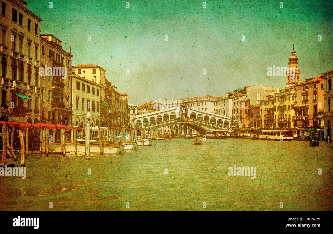 Vintage image of Grand Canal, Venice Stock Photo - Alamy
