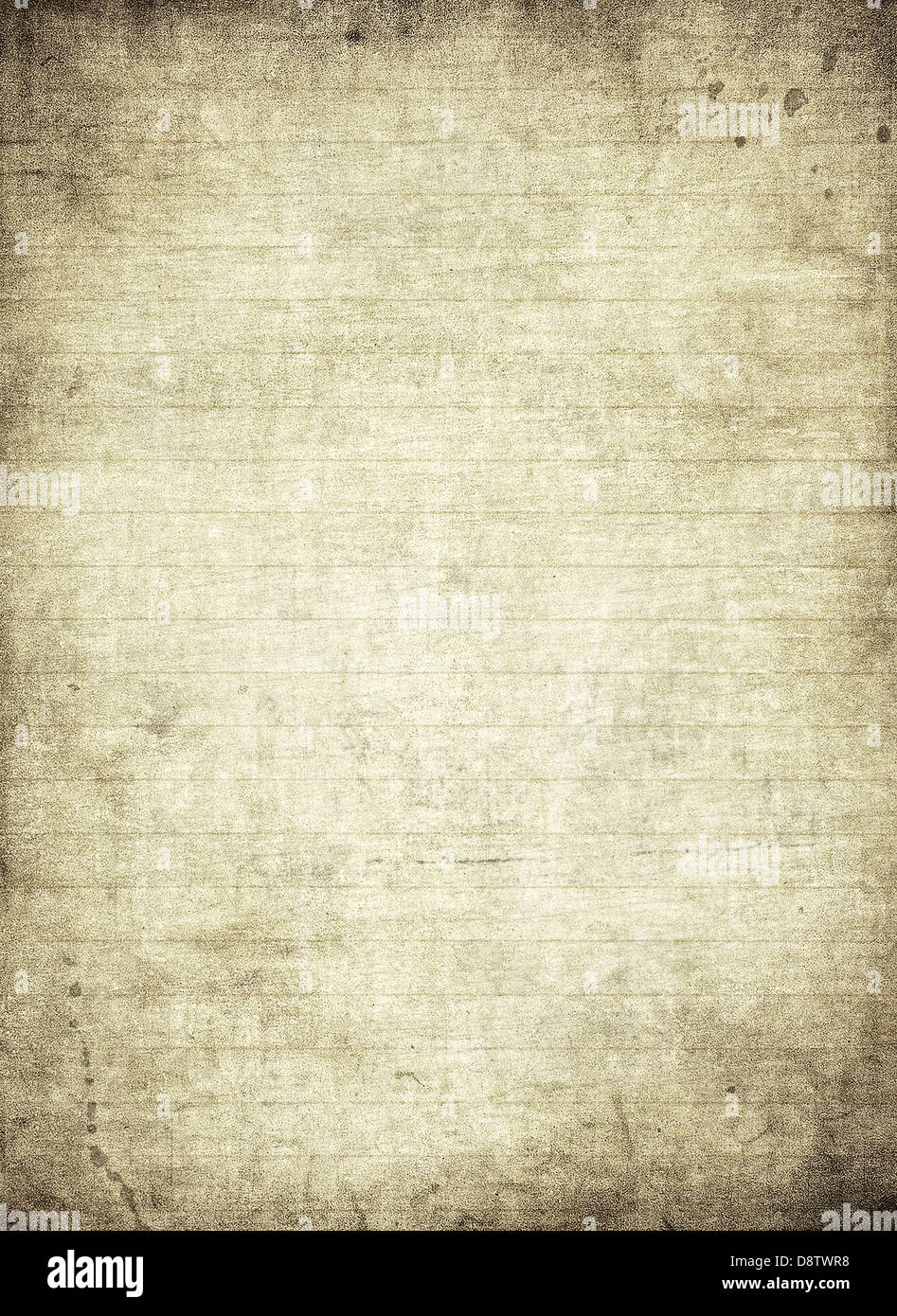 Page from old grunge notebook Stock Photo - Alamy