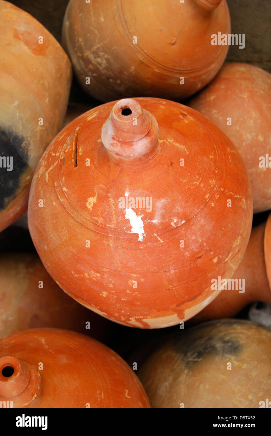 clay pot in market place in Nepal Stock Photo - Alamy