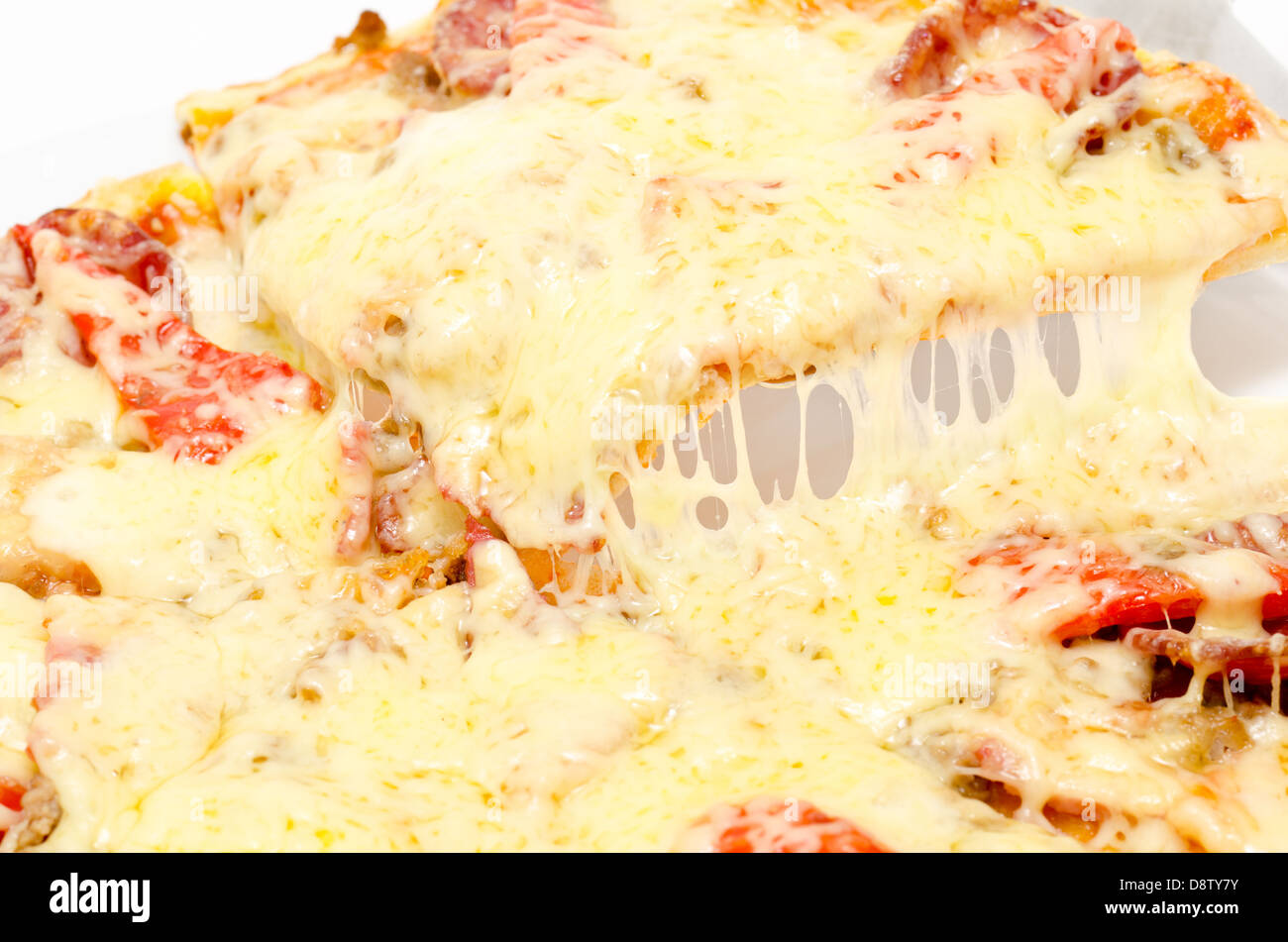 Pizza cheese stretch hi-res stock photography and images - Alamy