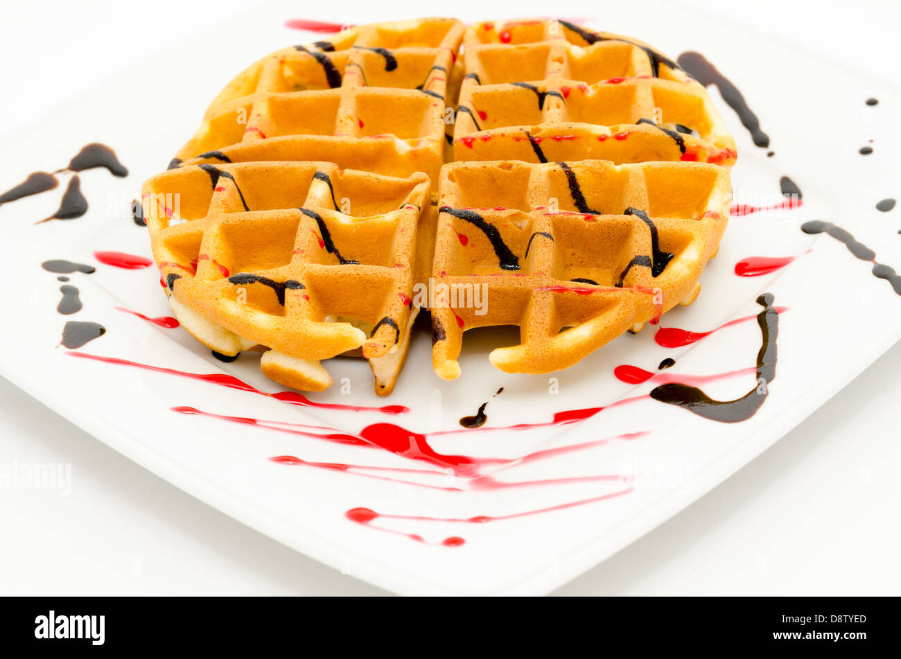 waffle with syrup Stock Photo - Alamy