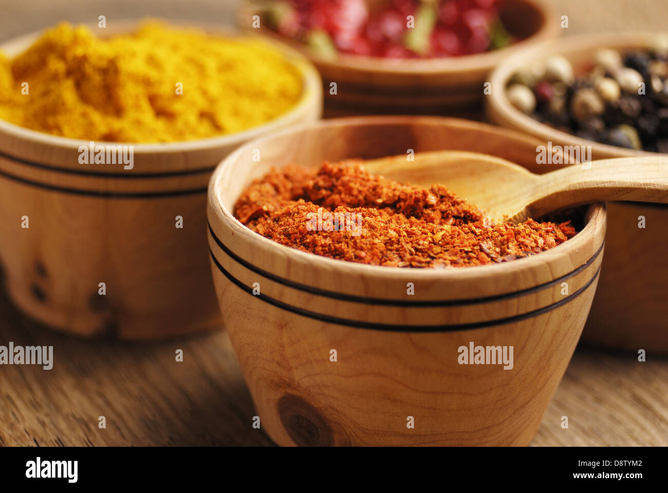 Four kinds of seasonings Stock Photo - Alamy