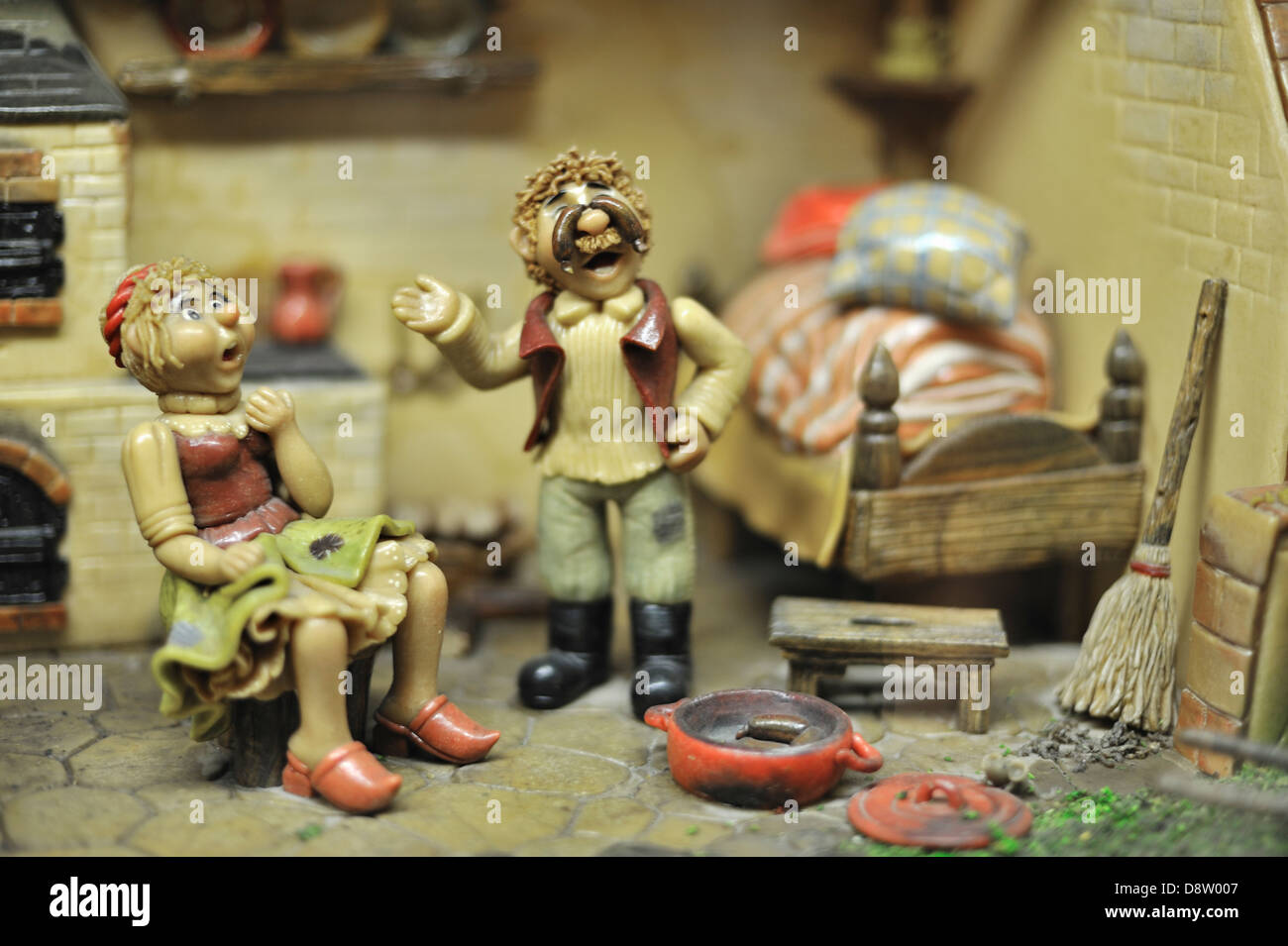 Exhibits made of marzipan, Marzipan Museum, Szentendre, Hungary Stock ...