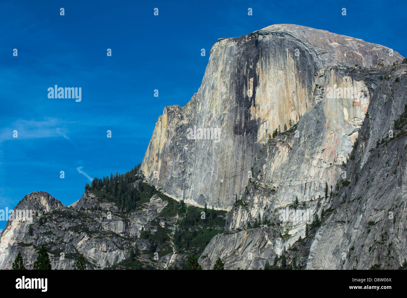 Telephoto landscape of Half Dome, Yosemite National Park Stock Photo ...
