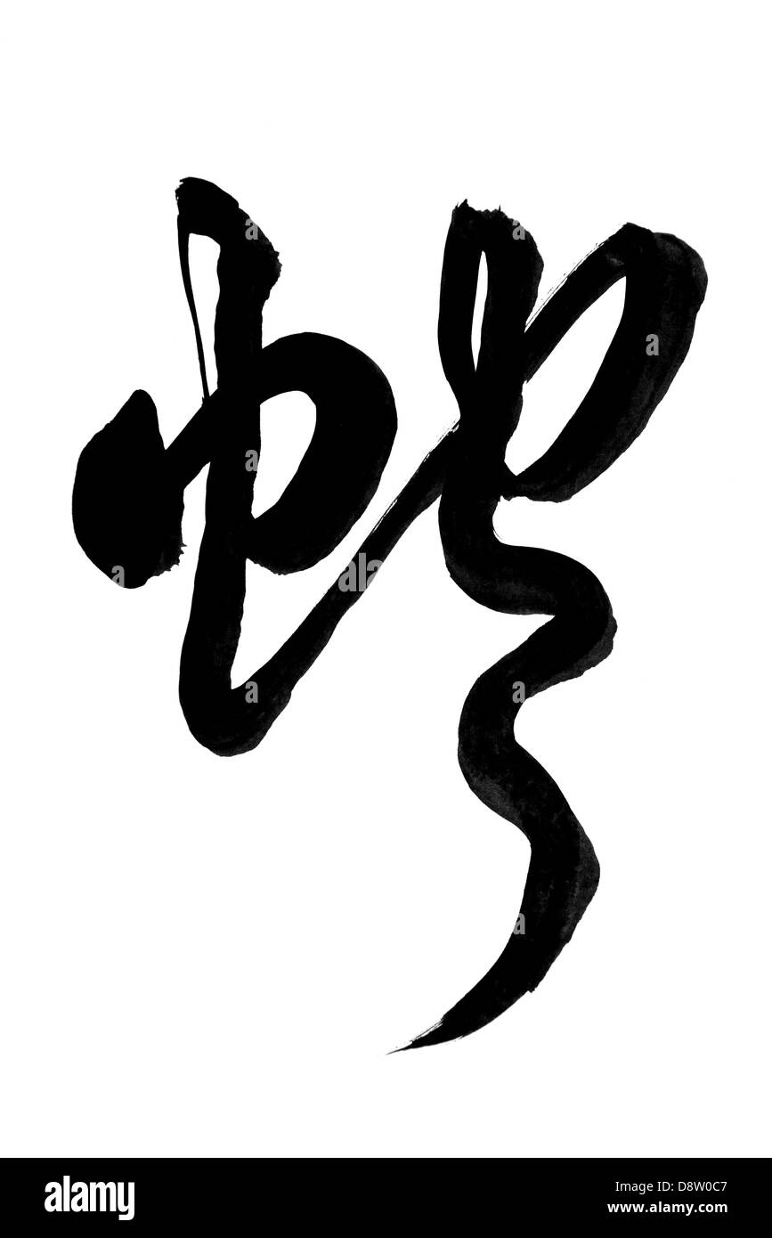 Chinese Calligraphy 2013 Year of the snake design Stock Photo - Alamy
