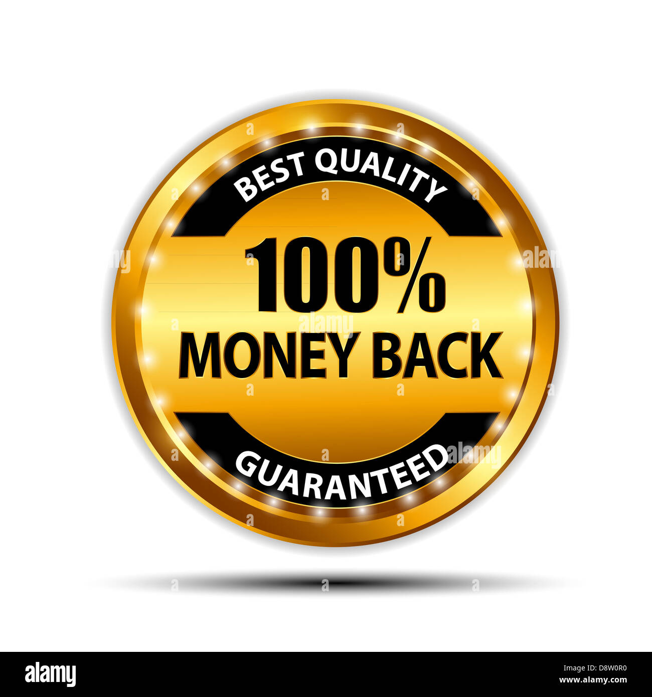 Vector gold sign, label template Stock Photo - Alamy