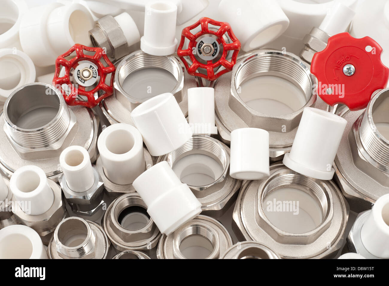 combined fittings and pipe unions Stock Photo - Alamy
