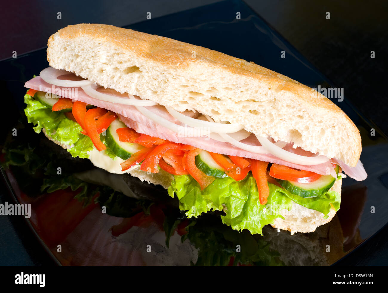 Big ham sandwich hi-res stock photography and images - Alamy